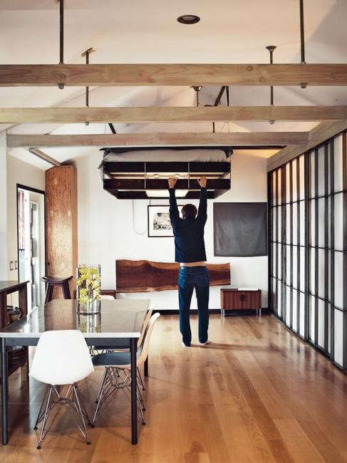 Pull down bed from ceiling store